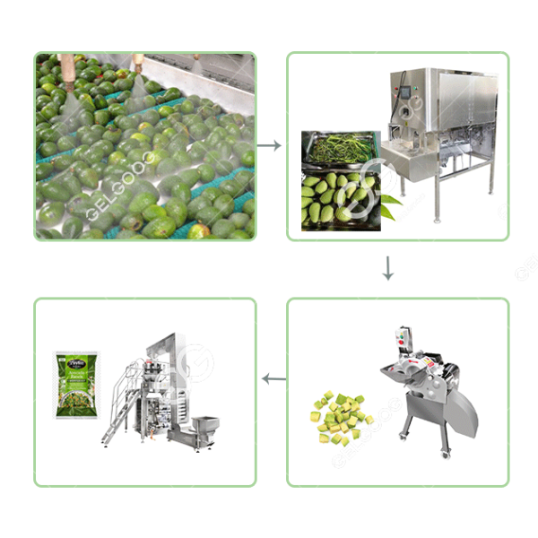 Avocado Salad Processing Line-Washing, Pitting ,Cutting